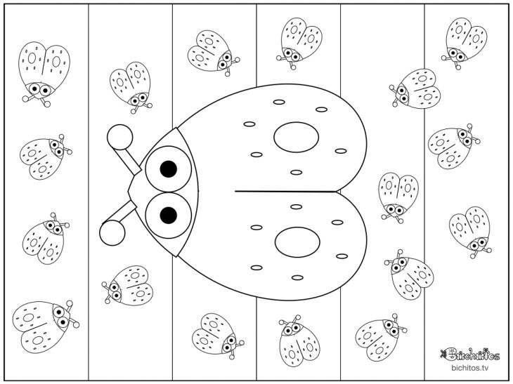 Dibujos para colorear y recortar - Bichitos TV